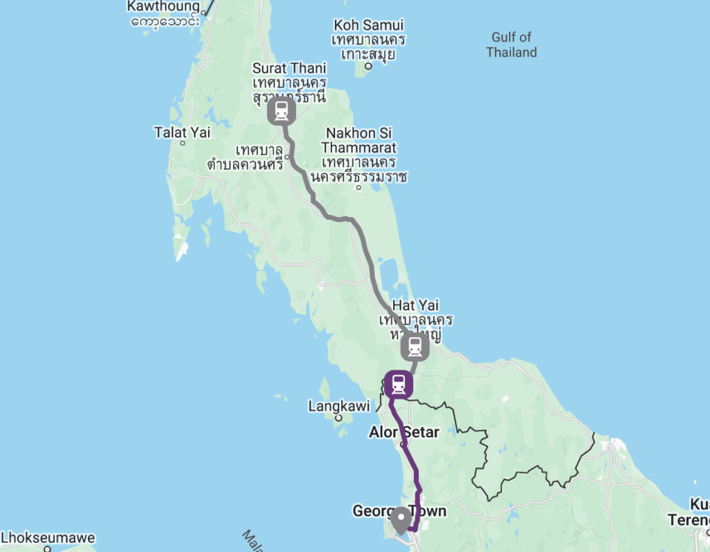 Getting from Surat Thani to Penang, Malaysia - Teknomadics Adventure Travel